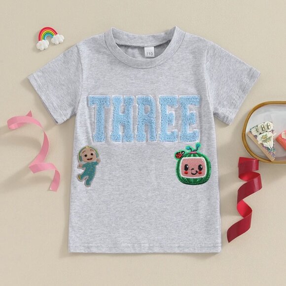 boutique | Shirts & Tops | Cocomelon Shirt Third Birthday Shirt Top Tee ...